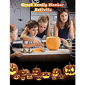 Halloween Pumpkin Carving Kit, 7 PCS Stainless Steel Professional pumpkin cutting carving supplies tools Kit, Pumpkin Carving Set with Carrying Case