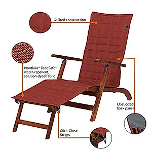 Classic Accessories Montlake Water-Resistant 69 Inch Patio Steamer Chaise Slipcover, Heather Henna, Patio Furniture Covers