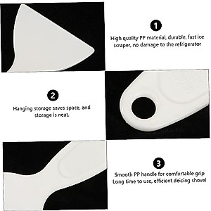 Yardwe 6 Pcs deicing Shovel ice defroster Deicing Scraper Fridge Freezer Plastic Scraper Zero Wiper Fridge Cleaning Scoop Grass Paint for Lawn Mini Refrigerator Large Snow plow pp