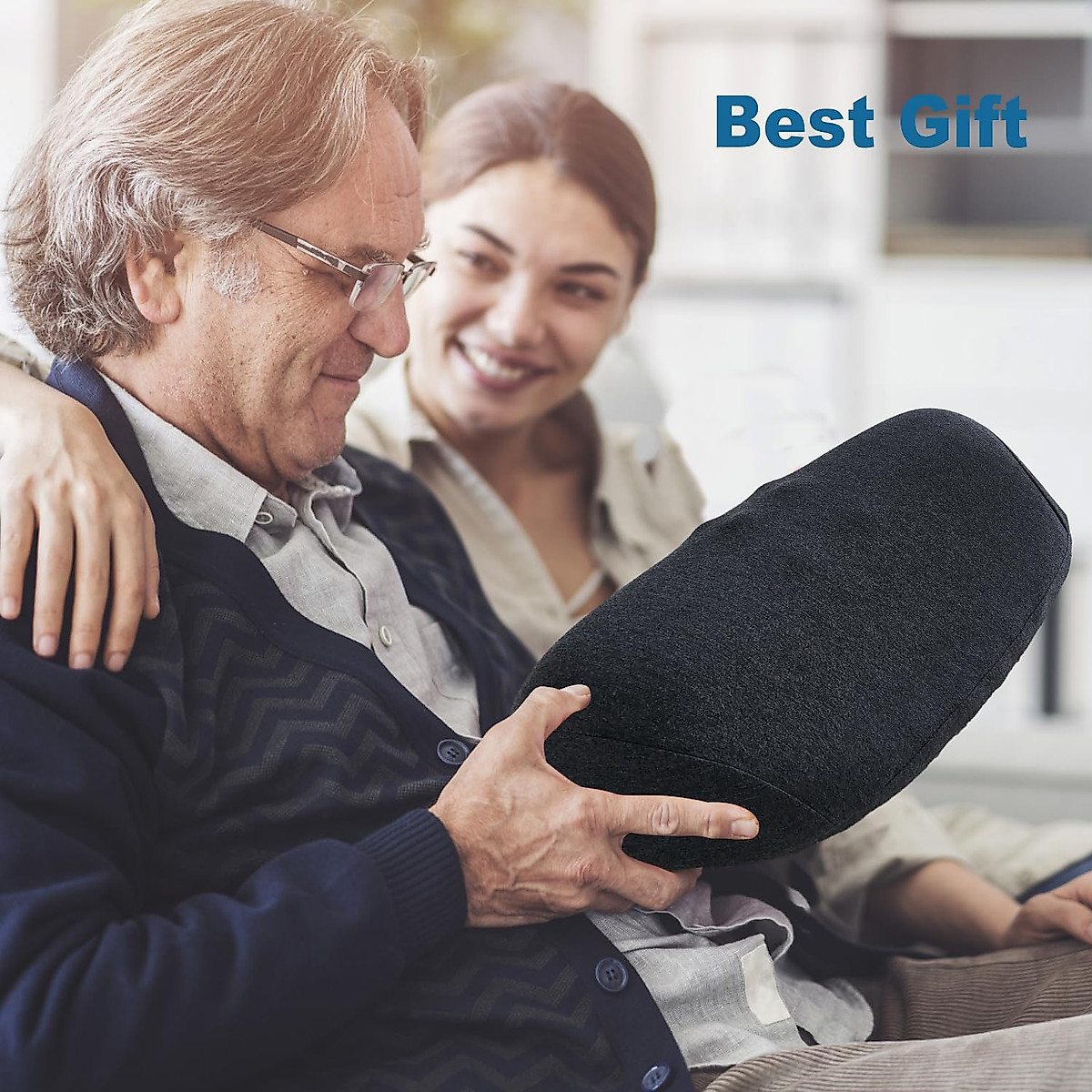 Cervical Neck Pillows for Pain Relief Sleeping, Memory Foam Contour Pillow for Stiff Neck Pain, Travel Bolster Traction Pillow, Neck Support Roll Pillow for Bed, Neck Stretcher Relaxer for Tension