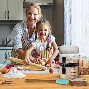 Quald Sourdough Starter Jar Kit, 35 Oz Sourdough Starter Jar With Thermometer (2)