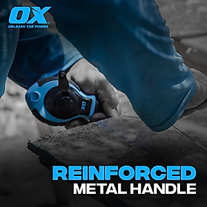 OX Tools OX-P027731 Chalk Box - 100' Thick Line, Curved Hook, 6:1 Gear Ratio, Metal Handle, Easy Top Load, Ergonomic Shape & Rubber Grips - Ideal for Deck Builders, Framers, Roofers