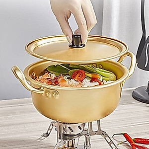 Korean Ramen Cooking Pot Ramen Noodle Pot Aluminum Noodle Pot Fast Heating For Kitchen Cookware for Cooking Soup Pasta Stew Japanese Noodles Food Food Food Korean Noodle Pan