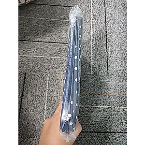 Narwey Travel Makeup Bag with Brush Compartments，Portable Cosmetic Bag，Make up Bag Makeup Organizer Case with Brush Storage for Women(Blue Polka Dot)