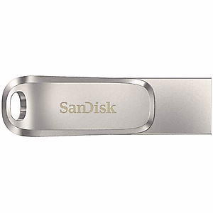 SanDisk Ultra Dual Drive Luxe 256GB USB Type-C Flash Drive for Microsoft Surface Pro 8, Surface Pro X, Surface Laptop Studio Tablets (SDDDC4-256G-G46) Bundle with (1) Everything But Stromboli Lanyard