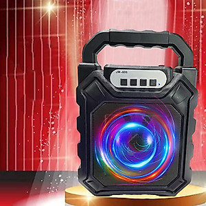 Bluetooth Speaker, Outdoor Portable Stereo with Colourful Running Lights, Portable Mini Stereo