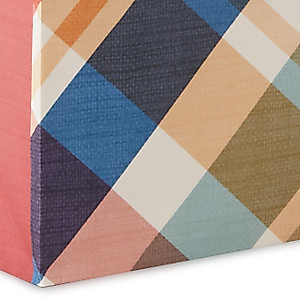 Hallmark 17" Extra Large Plaid Gift Bag with Tissue Paper and Gift Tag (Happy You Day) for Birthdays, Father's Day, Graduations