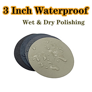 3 Inch Sanding Discs, 600-5000 Grit Premium Silicon Carbide Sandpaper with 1 Interface Pad, 40pcs Wet Dry Hook and Loop Sand Paper for Wood Metal or Auto