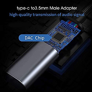 USB C Aux Cable (2 Pack),Type C Male to 3.5mm Male Jack Adapter,Extension Audio Cord for Car Stereo,Speaker,Headphone Samsung Galaxy S22 S21 S20 Ultra S20+ 5G,Note 20/10, Pixel 4/3 XL (3.28ft, Grey)