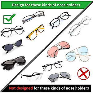 Eyeglass Repair Kit.24Pairs Glasses Nose Pads,Adhesive Anti Slip Nose Pads Relieve Pressure for Eyeglasses and Sunglasses(Black,Skin Tone,3 Shape,1.5mm).1Pcs Eyeglass Nose Pads Storage Box(Clear)