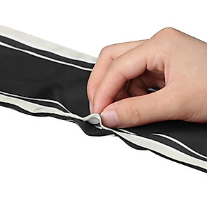 Allegra K Women's Skinny Scarf Ribbon Hair Band Heart Print Handbag Handle Neck Scarf 86x10cm/34x4 inches(LxW) Black Pure