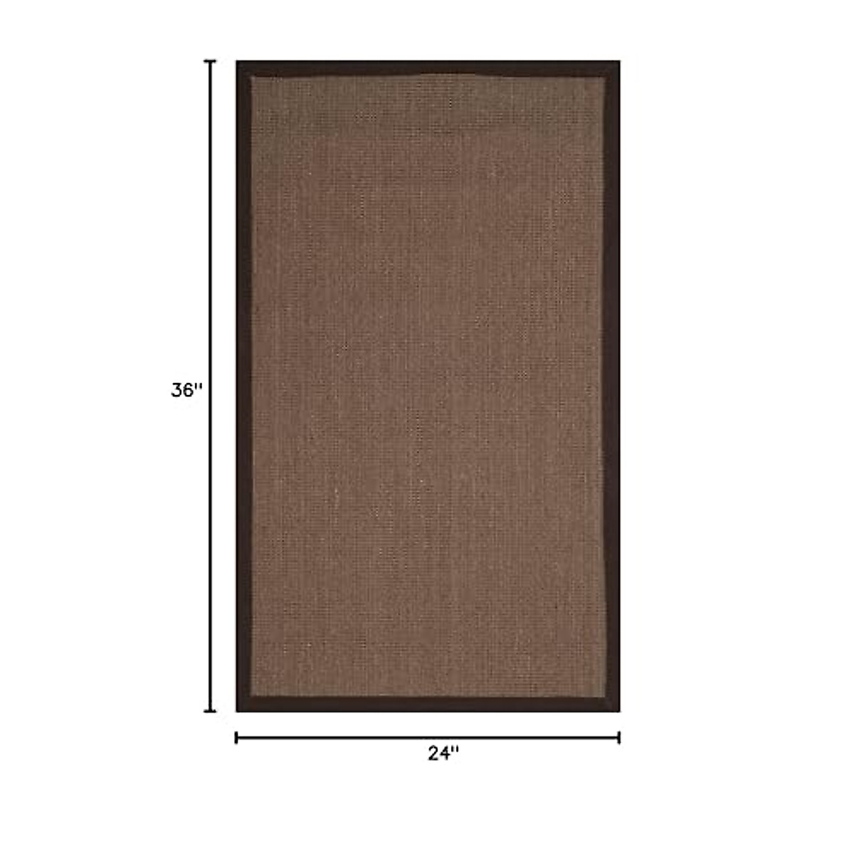 SAFAVIEH Natural Fiber Collection Accent Rug - 2' x 3', Brown & Brown, Border Sisal Design, Easy Care, Ideal for High Traffic Areas in Entryway, Living Room, Bedroom (NF131C)