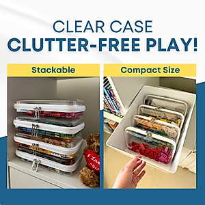 Tidy Pockets 2 Pack Small Clear Hard Shell Zipper Case, Waterproof Zippered Hard Pouch, Transparent Zip Case, Hard Sided Organizer for Travel Essentials - Black