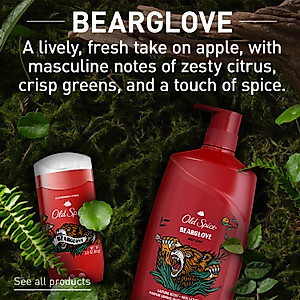 Old Spice Wild Bearglove Scent Body Wash for Men, 33.4 fl oz (Pack of 4)
