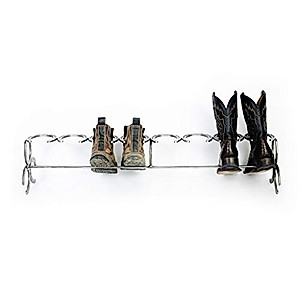 Rustic Horseshoe Boot Rack - 1 Pair, 2 Pairs, 3 Pairs, and 4 Pairs - The Heritage Forge