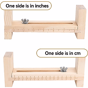 DENZIQ Wooden Bracelet Maker, Wooden Bracelet Jig Maker with 2 Clips, Adjustable Paracord Jig Bracelet Maker U Shape Wooden Frame Bracelet Jig Kit DIY Wristband Rope Knot Braided Fixing Tools