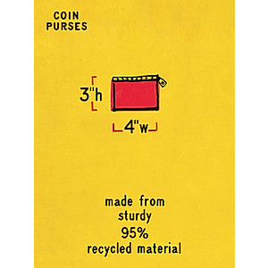 Blue Q Coin Purse, Weed Money. Made from 95% recycled material, the ultimate little zipper bag to corral money, ear buds, gift cards, stamps, vitamins, coins. 3"h x 4"w.