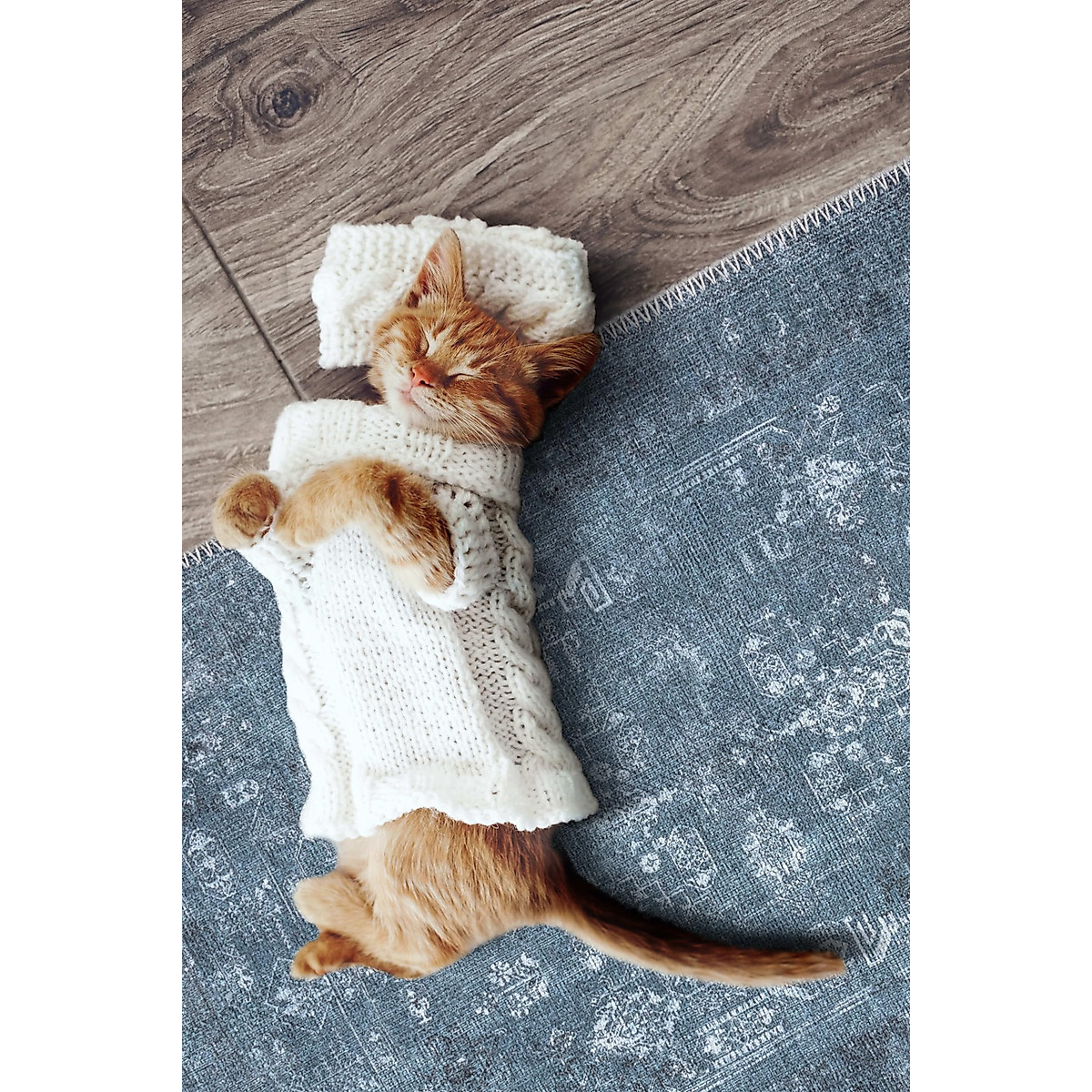 RugOver Machine Washable Area Rug, Pet-Friendly and Non-Slip Indoor Carpet for Kitchen, Bathroom, Living Room, Home Floor Decoration (Spruce/Stone, 2' x 3')