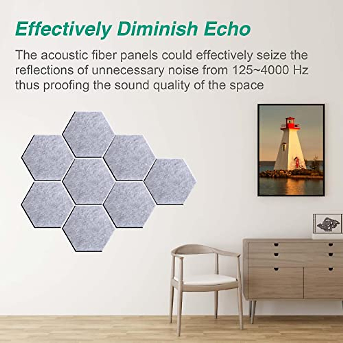 Acoustic Panels, 12 Pack Sound Proof Foam Panels, AKELLYTH Self-adhesive Soundproof Wall Panels 12×10¼×0.4" polyurethane fiber Tiles for Sound Proofing used in Office, Home, Studio (Light Grey)