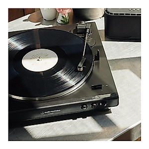 Audio-Technica AT-LP60XBT Bluetooth Stereo Turntable (Black) Bundle with 3' Powered Bluetooth Studio Monitors - Pair (2 Items)