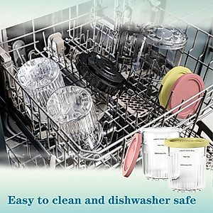 Tooneus 4 Pack Ninja Creami Deluxe Pints Compatible with NC500 NC501 Series Creami Ice Cream Makers for Ninja Creami Deluxe Containers Hold 24 oz of Food with ice cream scoop