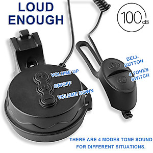 Electric Bike Horn, 100 dB Loud 4 Sound Modes Mini Bicycle Bell with USB Rechargeable Cycling Electronic Ring for Mountain Bike/Road Bike Handlebar Mount