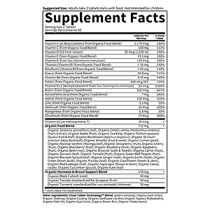 Garden of Life Organics Vitamins for Women 40 Plus - 120 Tablets, Womens Multi 40 Plus, Vegan Vitamins for Women Over 40, Hormone & Breast Health Support Blend, Whole Food Womens Multivitamin