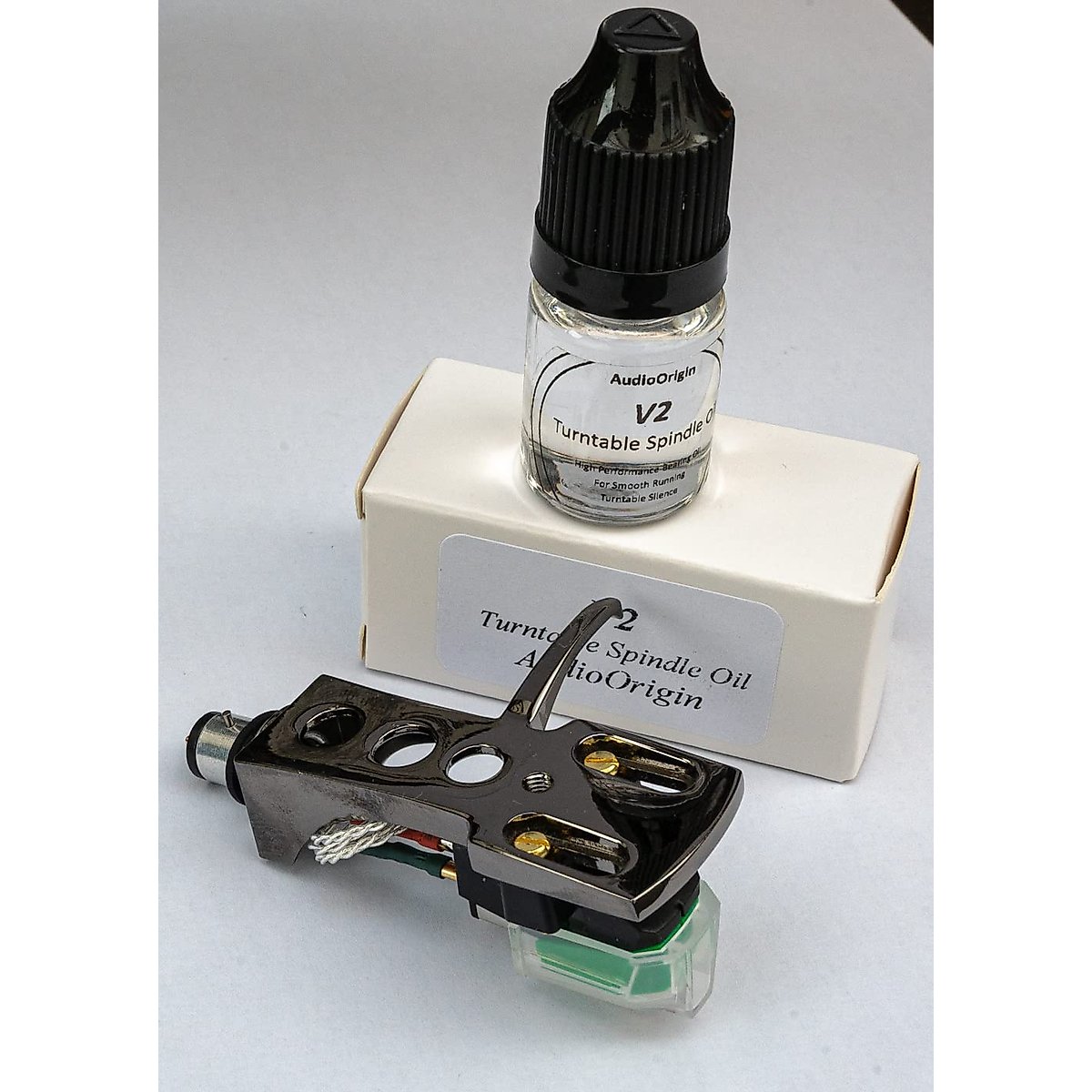 Titanium Headshell with AT VM95e Elliptical Stylus, Cartridge, Silver Litz Connections and V2 Pro Lube for Technics SL-1200, SL-1210, SL-1600, SL-1610, SL1700, SL-1710, SL-1800