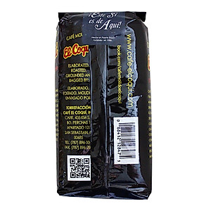 (2 Pack) Puerto Rican Coffee -14 Ounce Bags El Coqui Puro Cafe (28 Ounce Total)