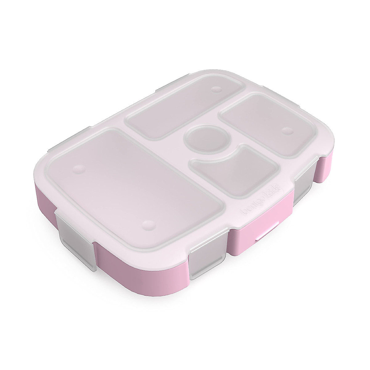 Bentgo® Kids Prints Tray with Transparent Cover - Reusable, BPA-Free, 5-Compartment Meal Prep Container with Built-In Portion Control for Healthy Meals At Home & On the Go (Lavender Galaxy)