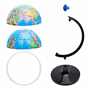 Exerz 12" World Globe - Political Map Educational Globe - DIY Self Assembled School Globe for Classroom