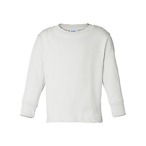 RABBIT SKINS 5.5 oz. Jersey Long-Sleeve T-Shirt (3311) White, 3T