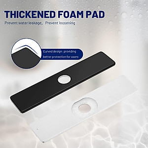 BWE 10 Inch Faucet Hole Cover.Bathroom or Kitchen Sink Hole Cover,Black Escutcheon Plate,Stainless Steel Deck Plate for 1 or 3 Hole Bathroom or Kitchen Sink Fauce