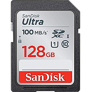 SanDisk 128GB Ultra SDXC Memory Card works with Nikon Coolpix L340, B500, A10, L32, S7000, A300, P900, Camera UHS-I Class 10 with Everything But Stromboli Memory Card Reader (SDSDUNR-0128G-GN6IN)