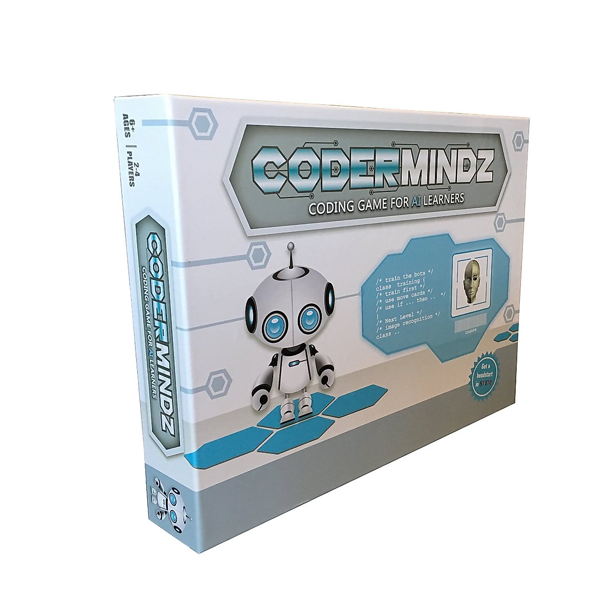 CoderMindz Game for AI Learners! NBC Featured: First Ever Board Game for Boys and Girls Age 6+. Teaches Artificial Intelligence and Computer Programming Through Fun Robot and Neural Adventure!