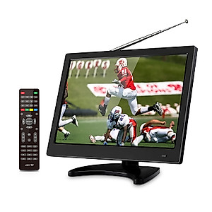 Eavacic 13.3" Portable TV/Monitor Handheld Televison ATSC and NTSC Mini TV with HDMI USB/SD battery operated for Car, Caravan, Camping, Outdoor and Kitchen