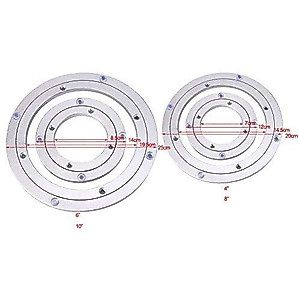 Heavy Duty Aluminium Alloy Rotating Bearing Turntable Round Dining Table Smooth Swivel Plate ( Size:4Inch )