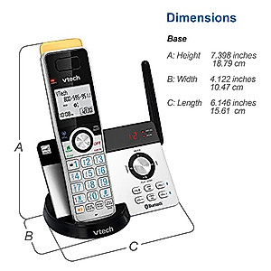 VTECH IS8121-2 Super Long Range up to 2300 Feet DECT 6.0 Bluetooth 2 Handset Cordless Phone for Home with Answering Machine, Call Blocking, Connect to Cell, Intercom and Expandable to 5 Handsets