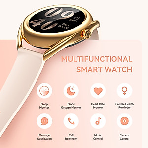 Parsonver Smart Watches for Women with Smaller-Sized Fashion Ladies Smartwatch for iPhone Android Phones,1.09'' Fitness Tracker, activity trackers, Heart Rate, Sleep Monitor, Calories, Pedometer, Gift