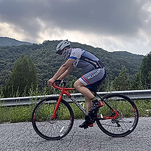 EUROBIKE Road Bike,21 Speed Bicycle with Disc Brake,700C Wheels Road Bikes for Men or Women,49cm/54cm Frame for Adult Cycling Bicycle (XC580 Red, 54cm Frame)