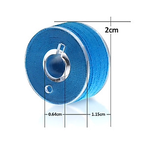 ilauke 36Pcs Bobbins Sewing Thread with Bobbin Case, Size A Prewound Sewing Bobbins, Polyester Thread Compatible for Brother/Singer/Babylock/Janome/Elna Embroidery Machine