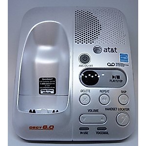AT&T EL52209 DECT 6.0 White Phone Answering Machine Replacement Only