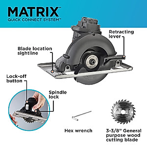 Black & Decker BDCDMT1206KITC Matrix 6 Tool Combo Kit with BDCMTTS Matrix Trim Saw Attachment