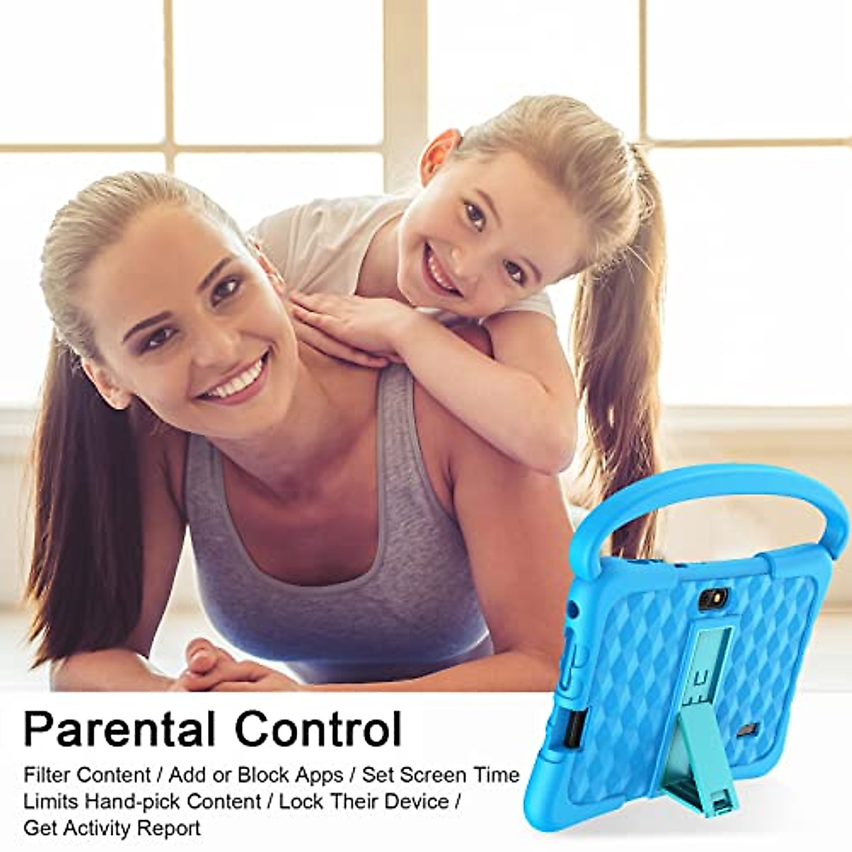 NORTH BISON Kids Tablet, 7 inch Android 11.0 Tablet for Kids, 3GB 32GB Toddler Tablet with Bluetooth, WiFi, GMS, Parental Control, Dual Camera, Shockproof Case, Educational, Games