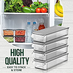 YANs Bamboo Cutting Board with Containers for Easy Meal Prep - Full Chopping Board Set with Extra Large Storage - Durable Wood Cutting Board Organizer incl Juice Groove to Keep Your Kitchen Tidy - Set