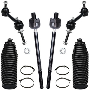 Detroit Axle - Front End 12pc Suspension Kit for 2003-2011 Mercury Grand Marquis Ford Crown Victoria Town Car, 2 Upper Control Arms 2 Lower Ball Joints 4 Tie Rods 2 Boots 2 Sway Bars Replacement