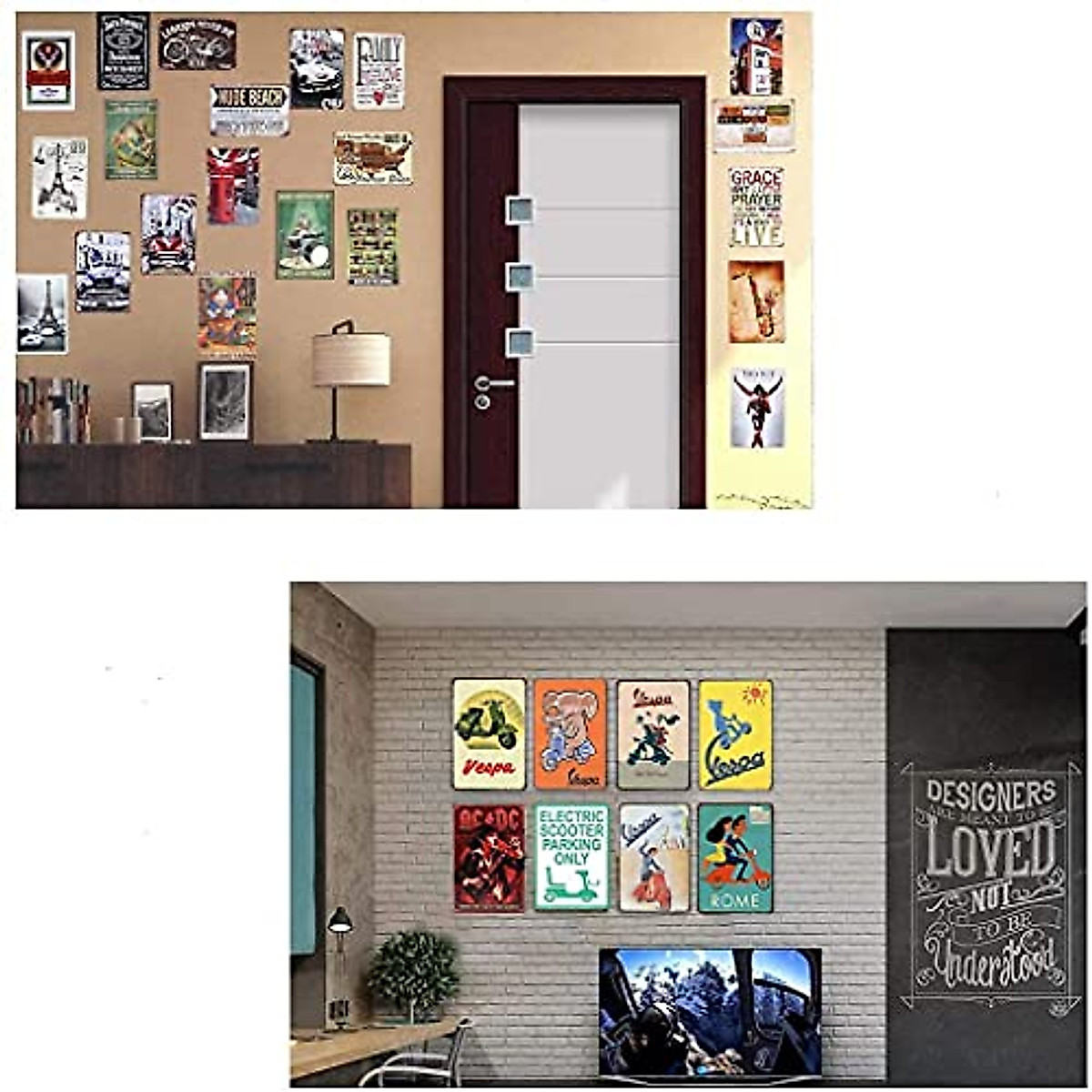 GCOCL Vintage Look Metal Sign - Car Legends John Wick - 8 x 12 Tin Sign for Cafe Bar Pub Kitchen