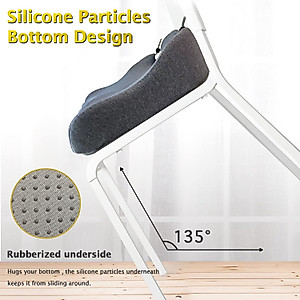 Homuno Large Memory Foam Seat Cushion for Office Chair Pressure Relief Sciatica & Tailbone Pain Relief Chair Pad for Long Sitting, for Office Chair, Gaming Chair and Car Seat (Gray)