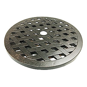 Outdoor Lazy Susan with Umbrella Hole 30" Turntable Patio cast Aluminum Nassau Bronze