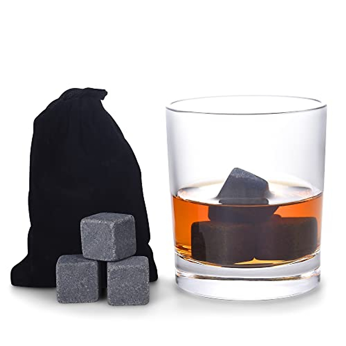 Gifts for Men Dad, Whiskey Stones, Stocking Stuffers, Valentines Day Anniversary Birthday Gift Ideas for Him Boyfriend Husband Grandpa Uncle, Bar Accessories Cool Stuff Retirement Bourbon Presents